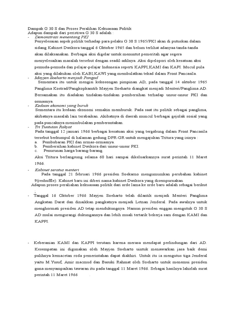 Ciri Kelebihan Dan Kekurangan Orde Lama | PDF