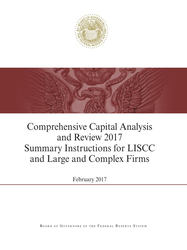Comprehensive Capital Analysis and Review 2017 Summary Instructions For ...