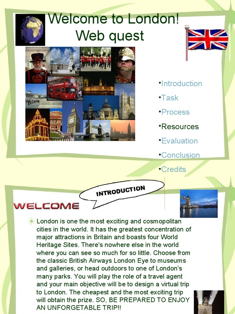 Example Webquest 3 Welcome To London Webquest | PDF | Information ...