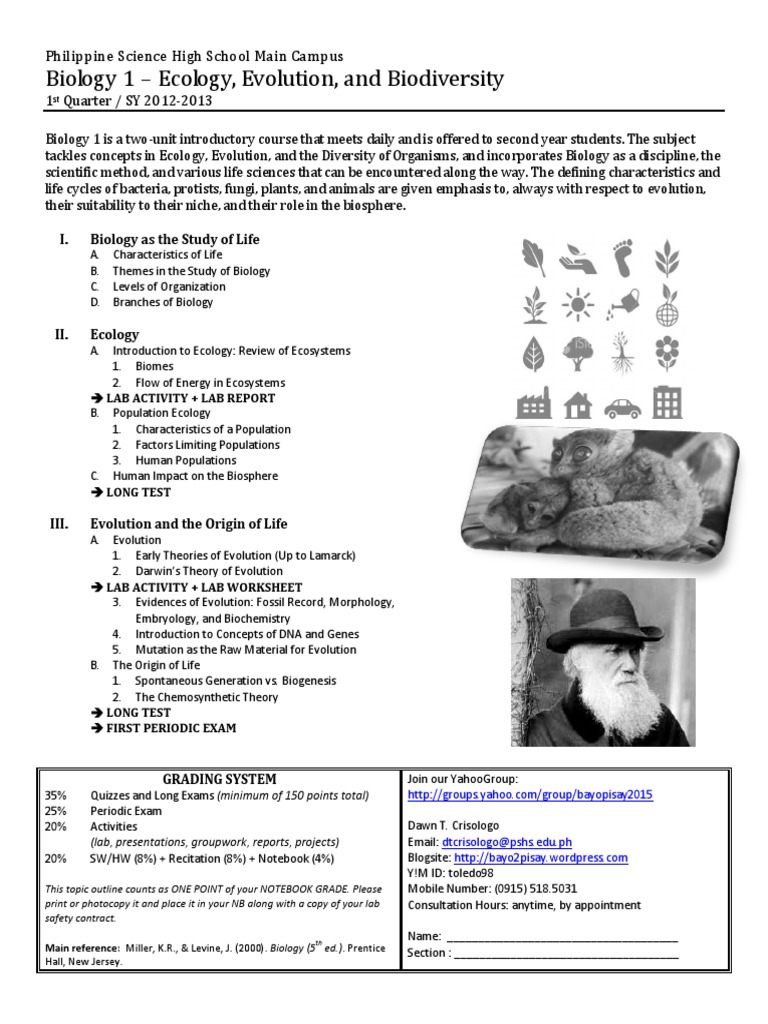 Biology 1 - Ecology, Evolution, and Biodiversity: Philippine Science ...