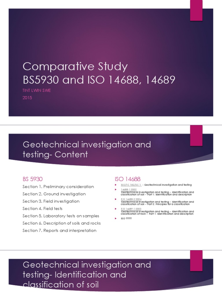 BS 5930 vs ISO 14688: Soil Classification | PDF | Geotechnical ...