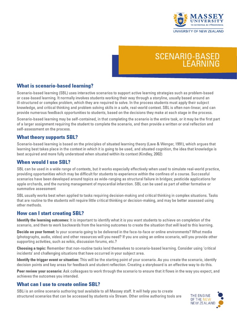 What is scenario-based learning?