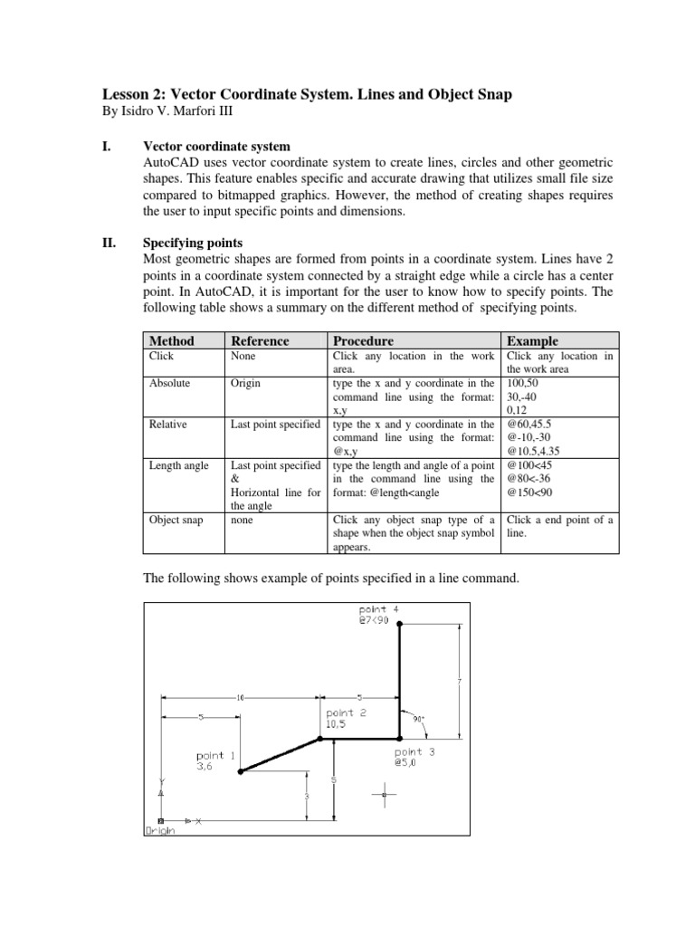 Lesson Vector Coordinate System | Download Free PDF | Command Line ...