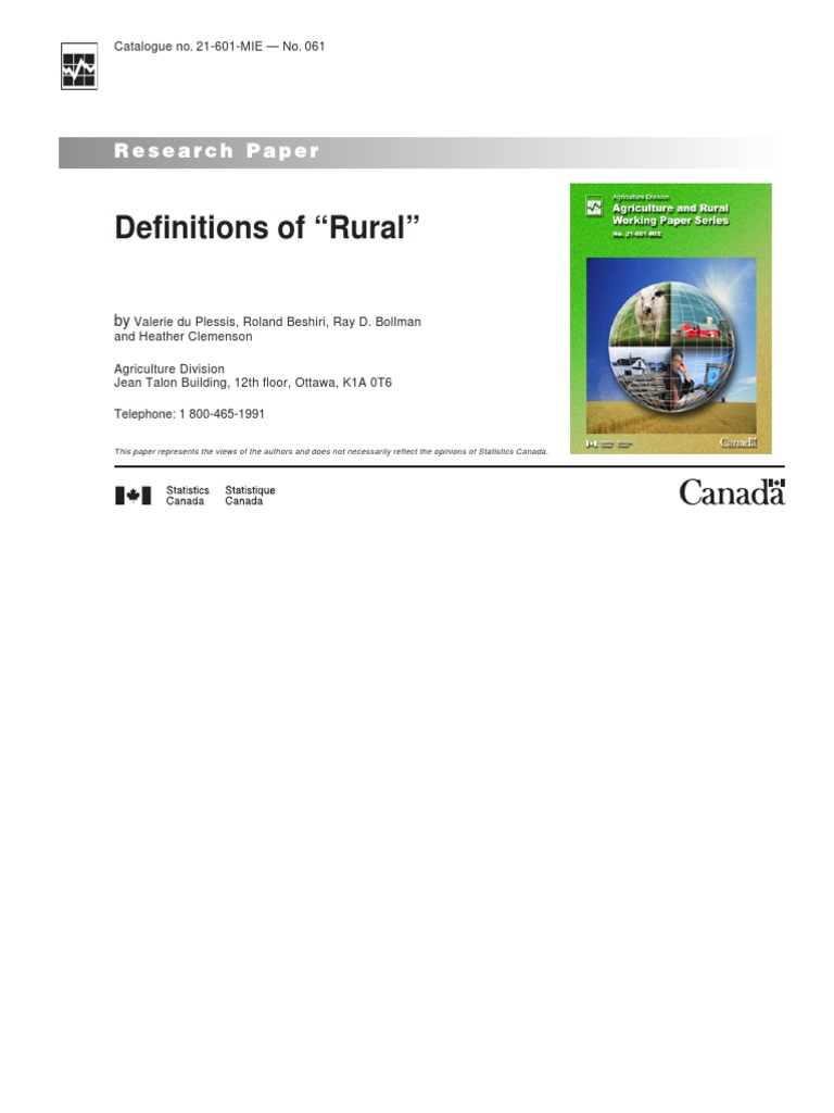 Rural Area (Definition) | PDF | Rural Area | Urban Area
