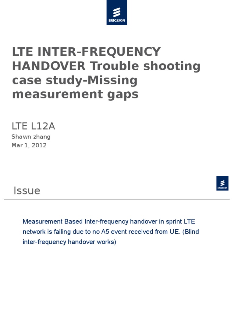 LTE Inter-Frequency Handover Issues | PDF | Digital Technology ...