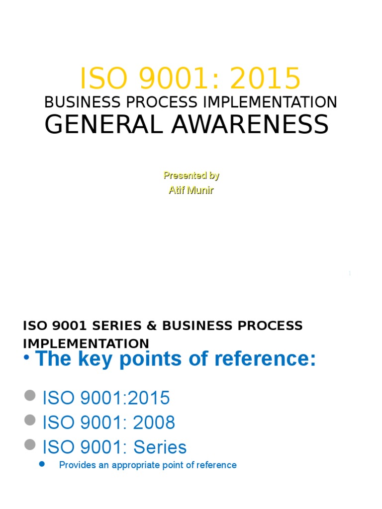 ISO 9001 Awareness Training | PDF | Iso 9000 | Business Process
