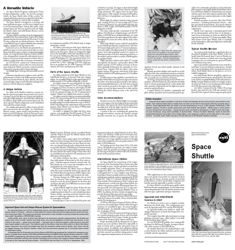 NASA 167439main SpaceShuttle2005 | PDF | Space Shuttle | Space Shuttle ...
