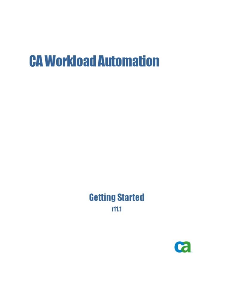CA Workload Automation: Getting Started | PDF | Parameter (Computer ...