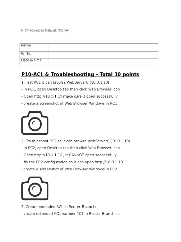 CCNA ACL Configuration and Troubleshooting | PDF | Cyberspace | Human ...