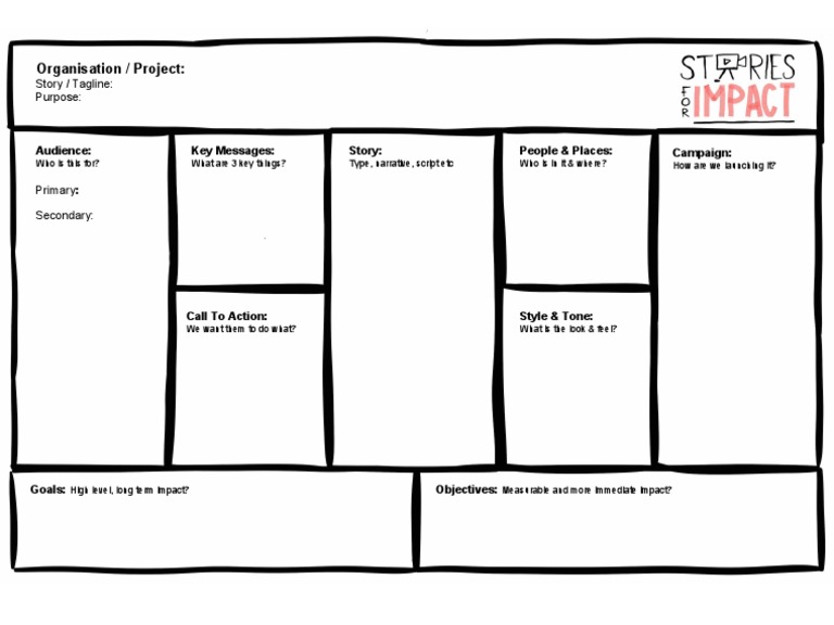 Story Canvas Template | PDF | Communication