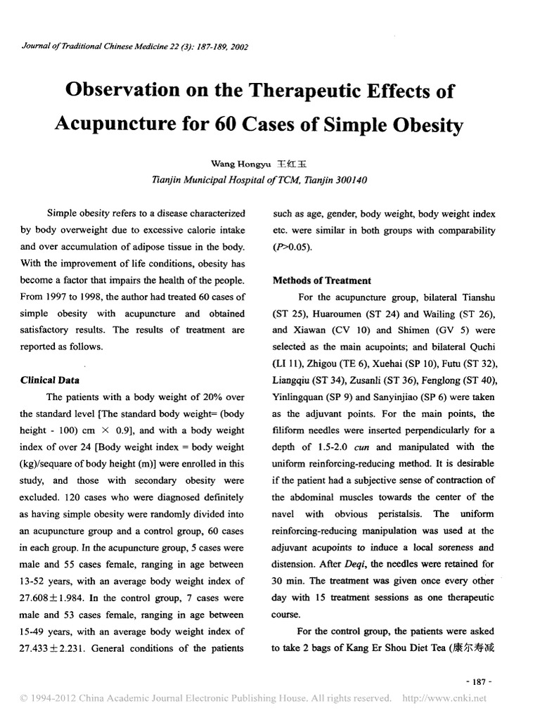 60 Cases of Simple Obesity | PDF | Leisure | Arts (General)