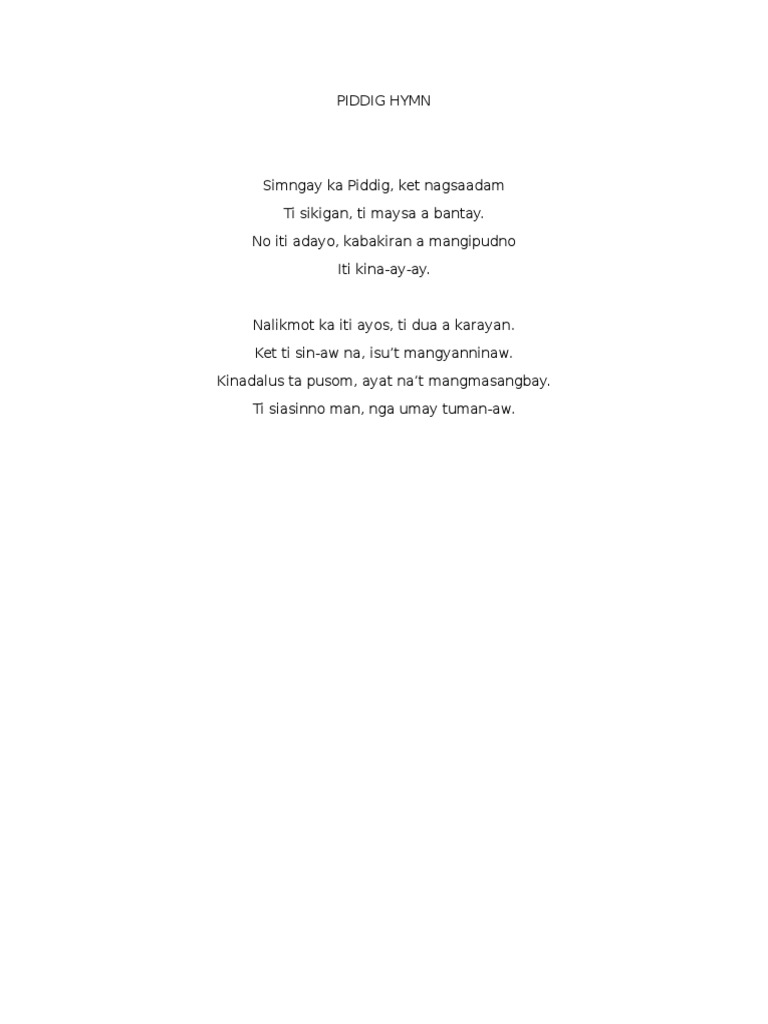 Piddig Hymn | PDF