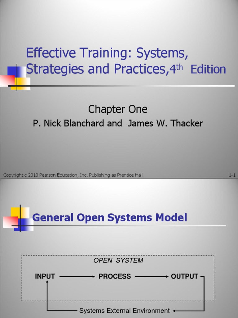 Effective Training: Systems, Strategies and Practices,: 4 Edition | PDF ...