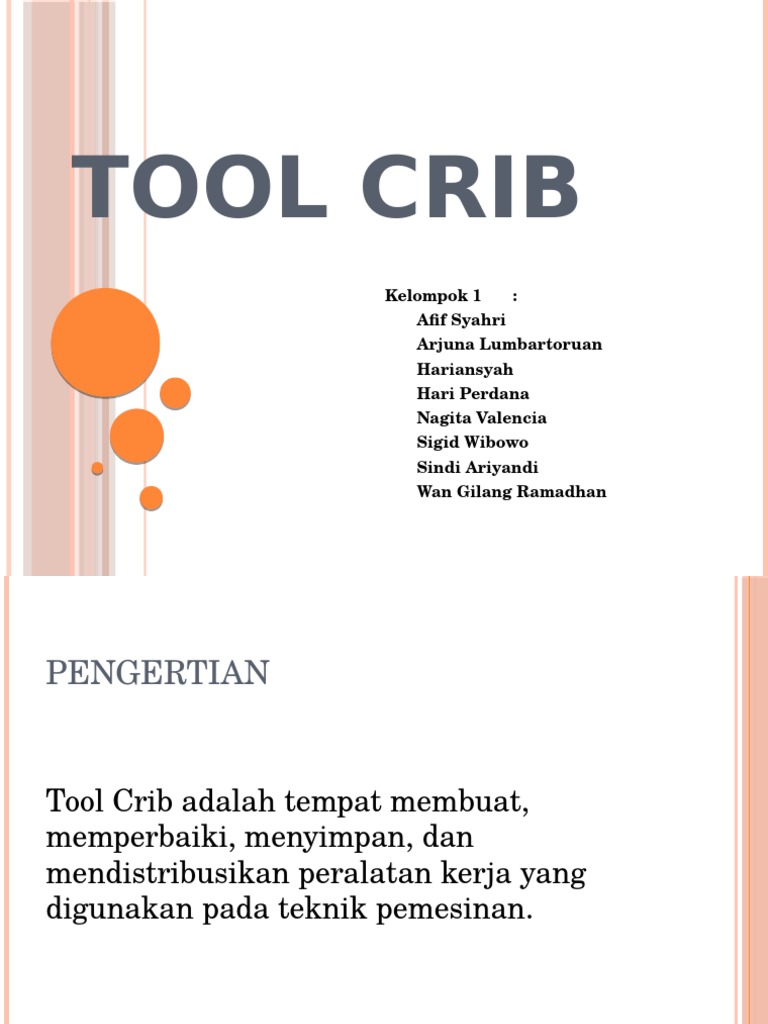 Tool Crib | PDF