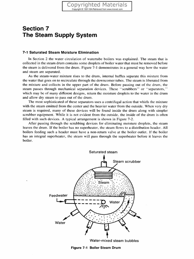 Section 7 The Steam Supply System: 7-1 Saturated Steam Moisture ...