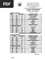 Grade 3 Class Program 2022-2023 | PDF | Schools | Learning