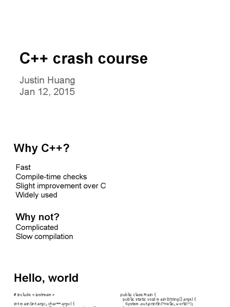 C++ Crash Course For ROS | PDF | Software | Software Engineering