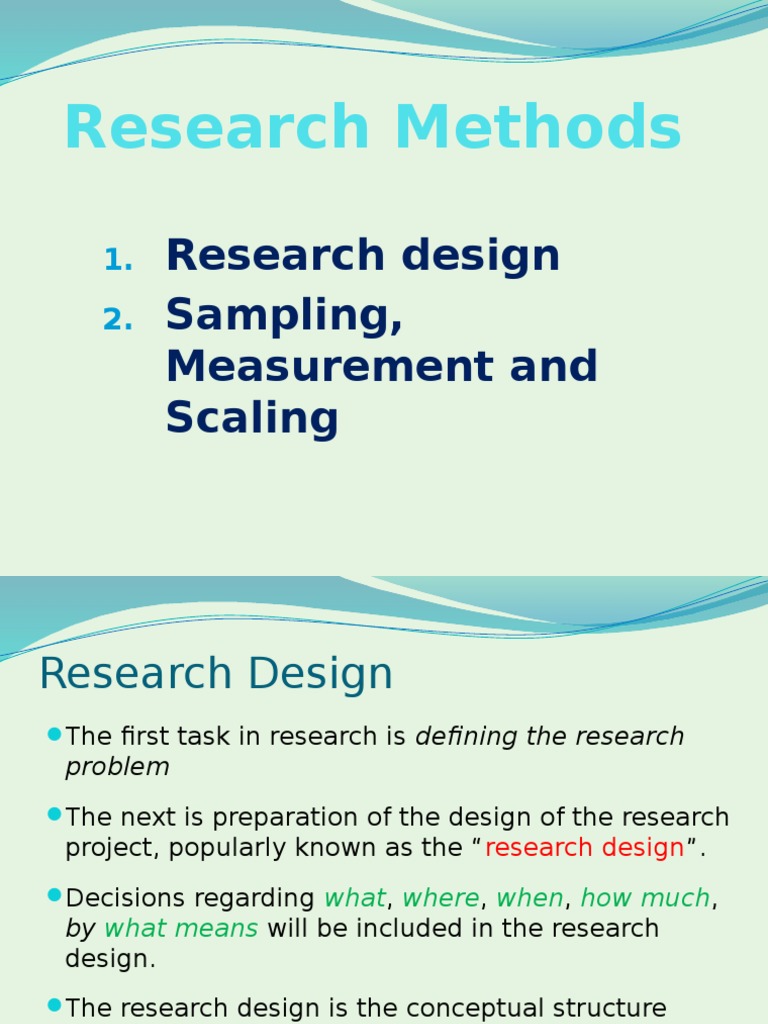 2.Research Methods.pptx | Level Of Measurement | Research Design | Free ...