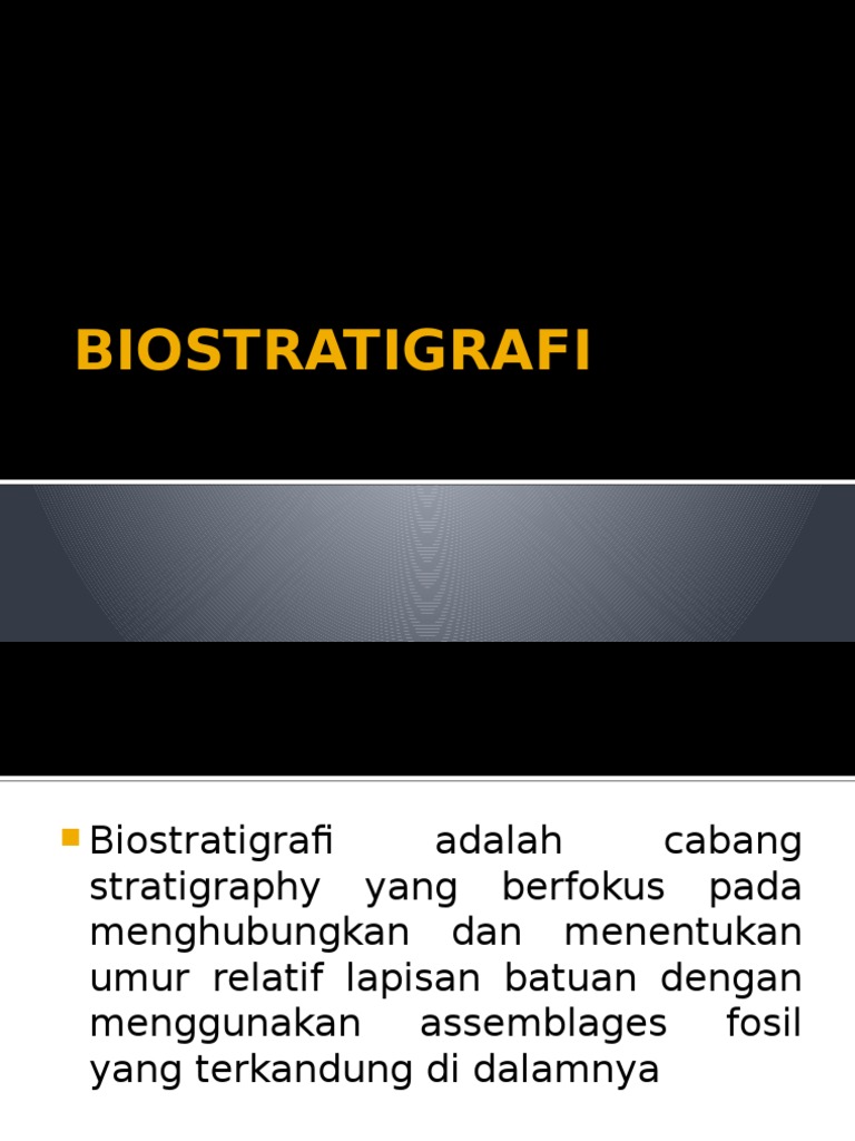 Biostratigrafi 2013 | PDF | Sains & Matematika