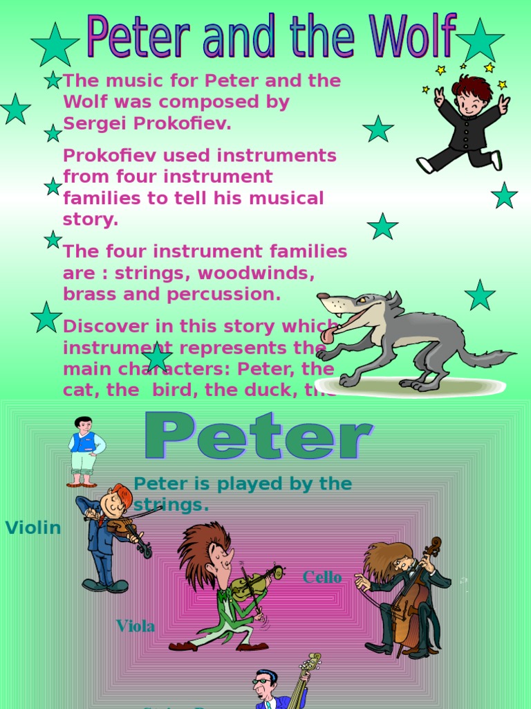 Peter and The Wolf PPP | PDF | Woodwind Instruments | Musical Instruments