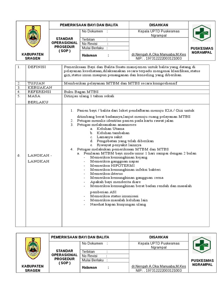 Sop Mtbs | PDF | Sains & Matematika