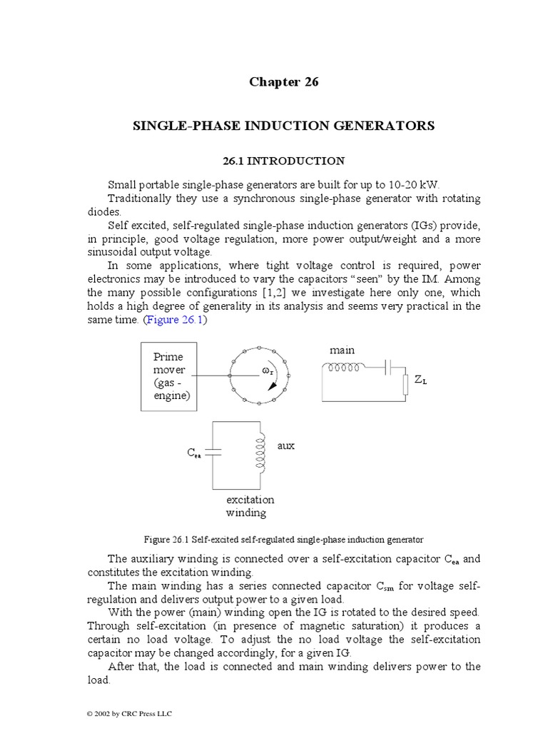 Single-Phase Induction Generators PDF | PDF | Power Inverter | Capacitor