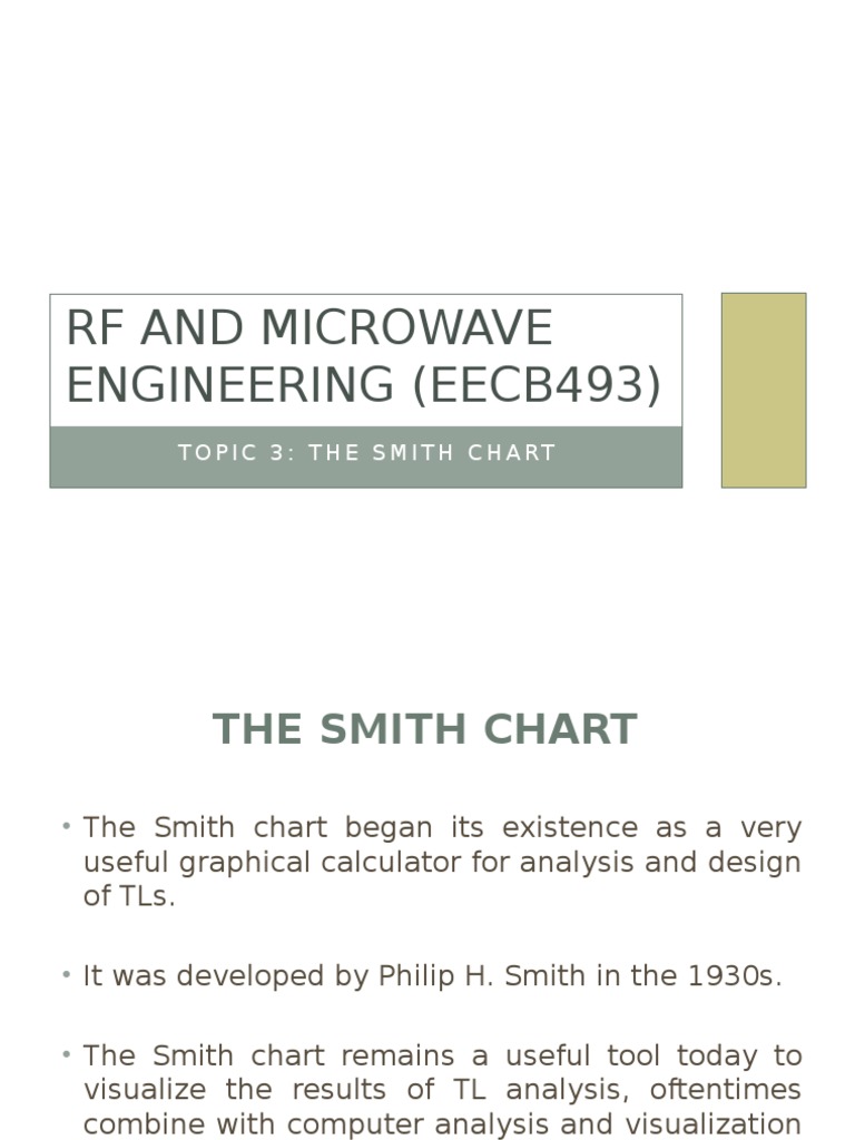 RF and Microwave Engineering (EECB493) - Smith Chart | PDF