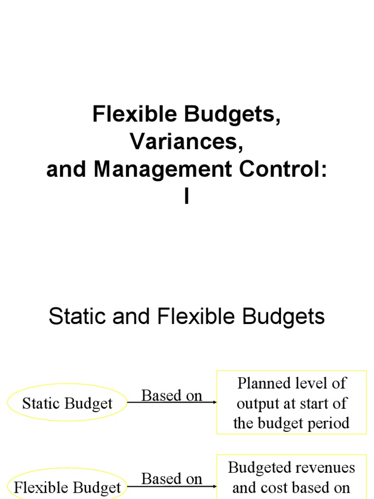 Static vs Flexible Budget Analysis | PDF | Production And Manufacturing | Budget