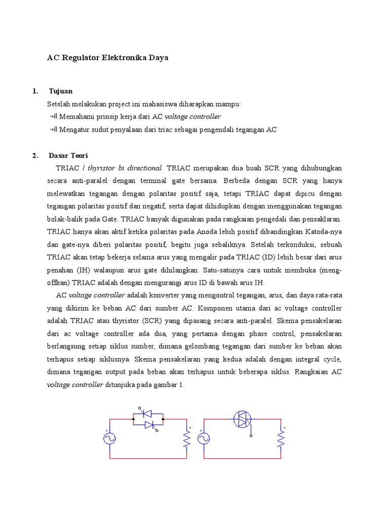Pengendalian Tegangan AC dengan TRIAC | PDF | Sains & Matematika