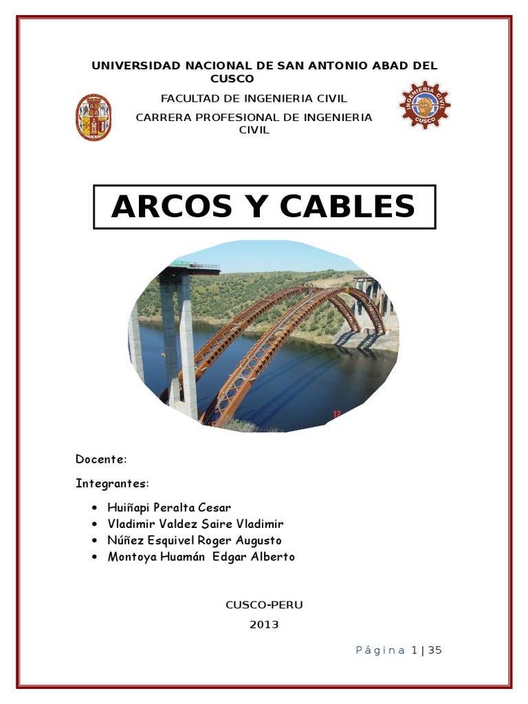 Arcos y Cables | PDF | Edificios y estructuras | Diseño arquitectonico