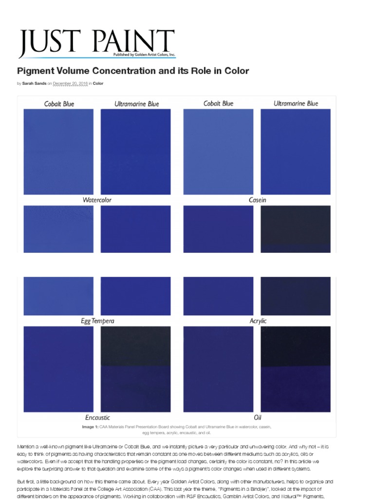 Pigment Volume Concentration and Its Role in Color - Just Paint | PDF ...