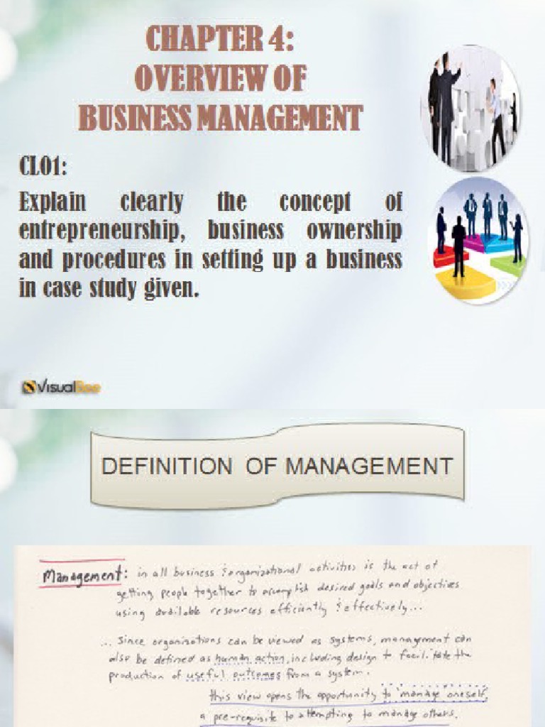Introduction To Entrepreneurship Chapter 4 Business Management | PDF ...