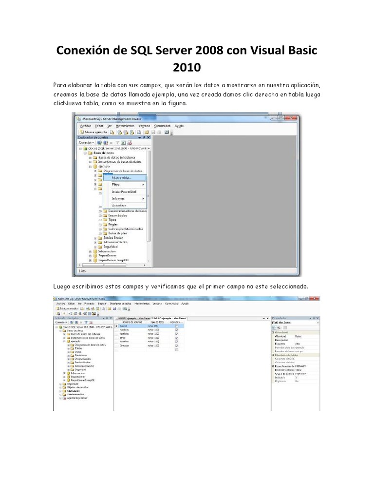Conexión de SQL Server 2008 Con Visual Basic 2010 | Descargar gratis ...