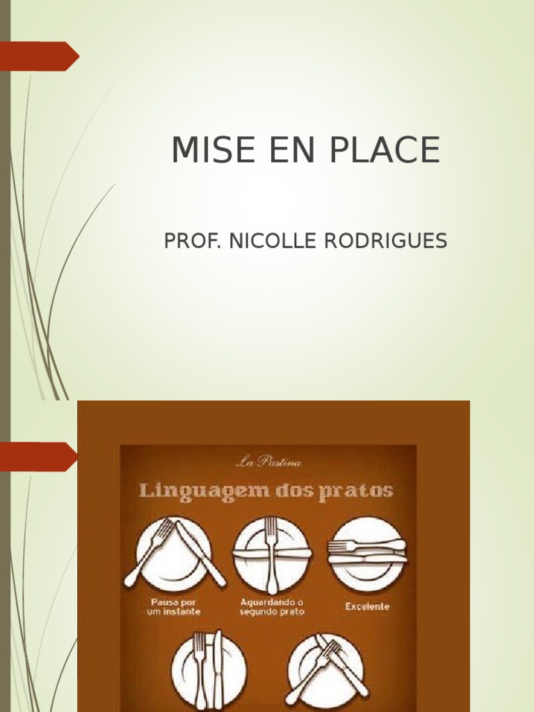 Eventos - Aula 06 - Mise en Place | PDF