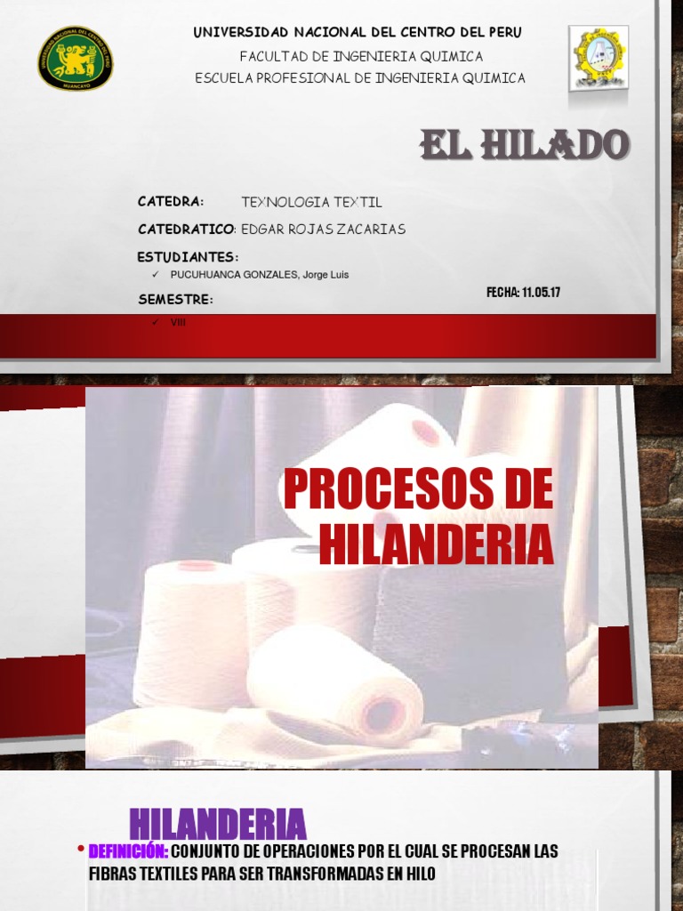 HILANDERIA | PDF | Fricción | Science