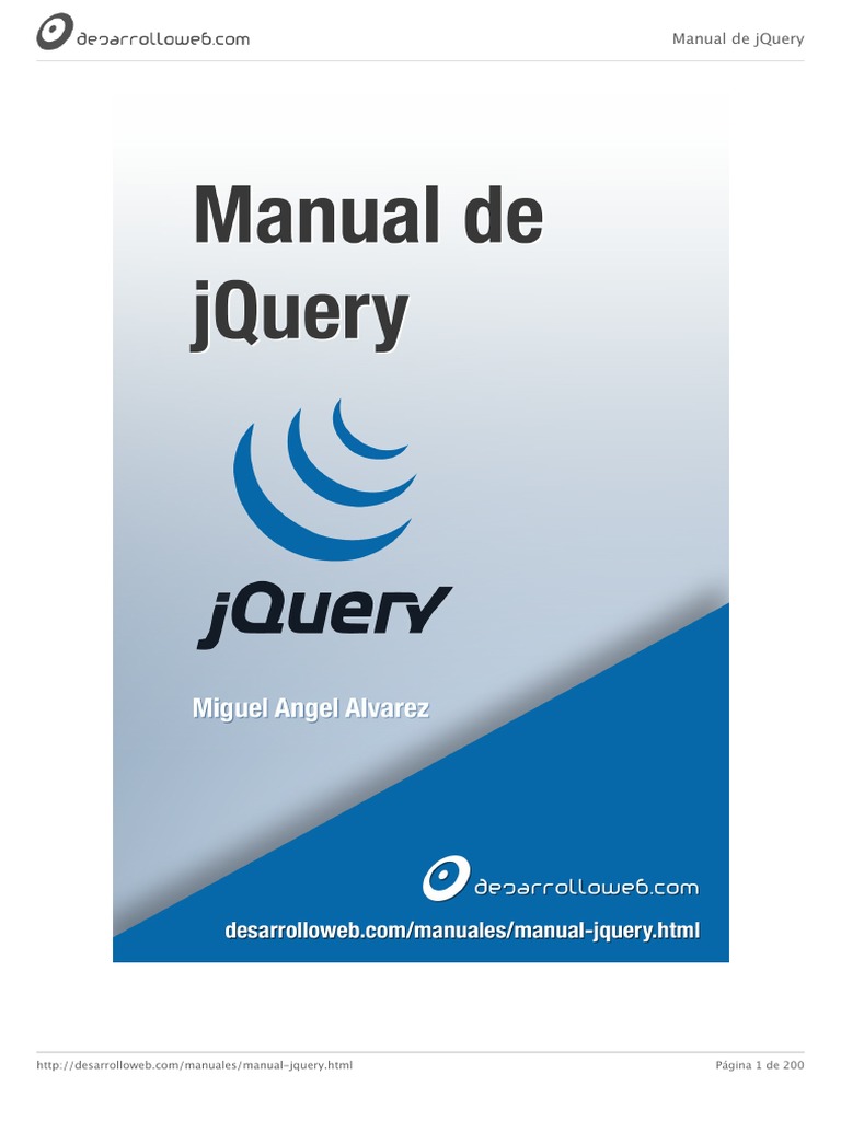 Manual Jquery PDF | PDF | J Query | Script Java