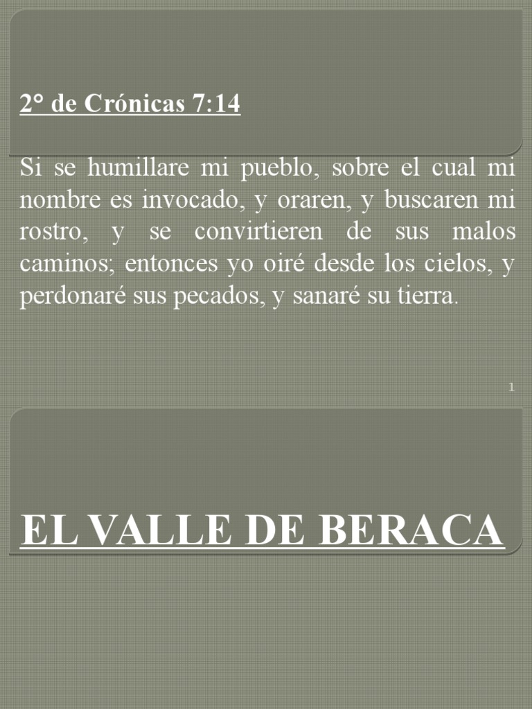 El Valle de Beraca | PDF | Fe | Bendición
