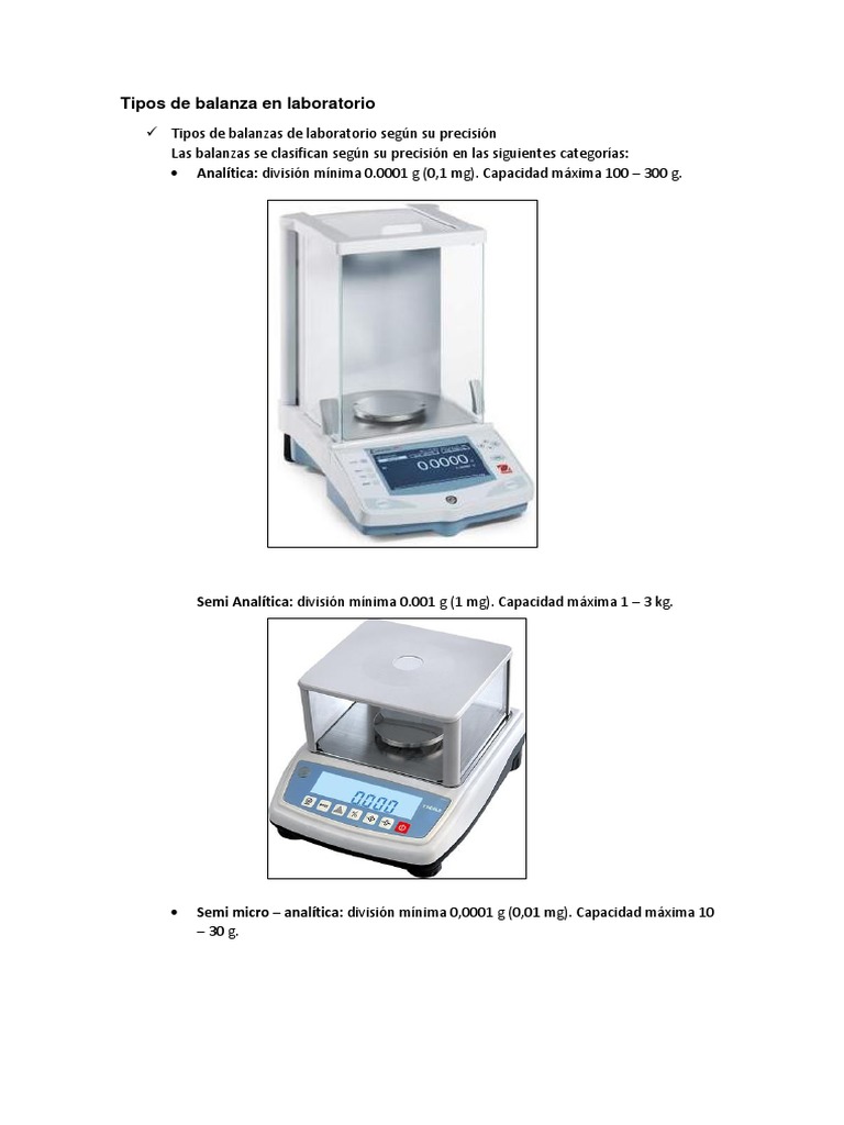 Tipos de Balanza en Laboratorio | Balanza | Tecnología
