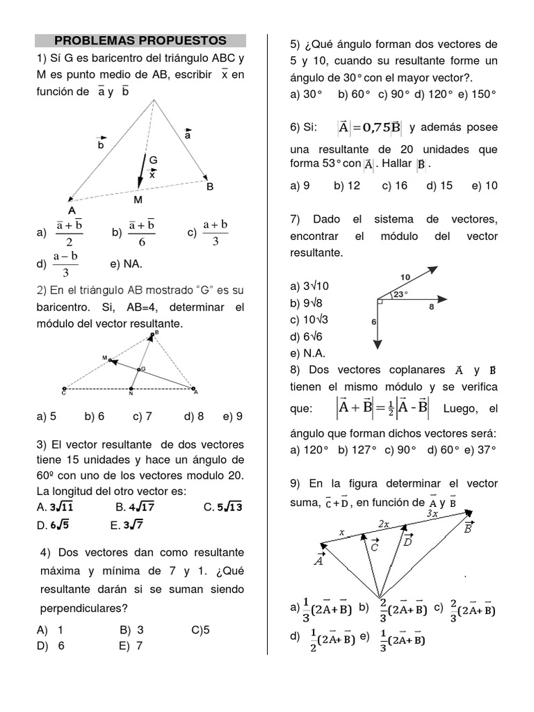 Practica Calificada de Vectores | PDF | Cálculo multivariable | Vector Euclidiano