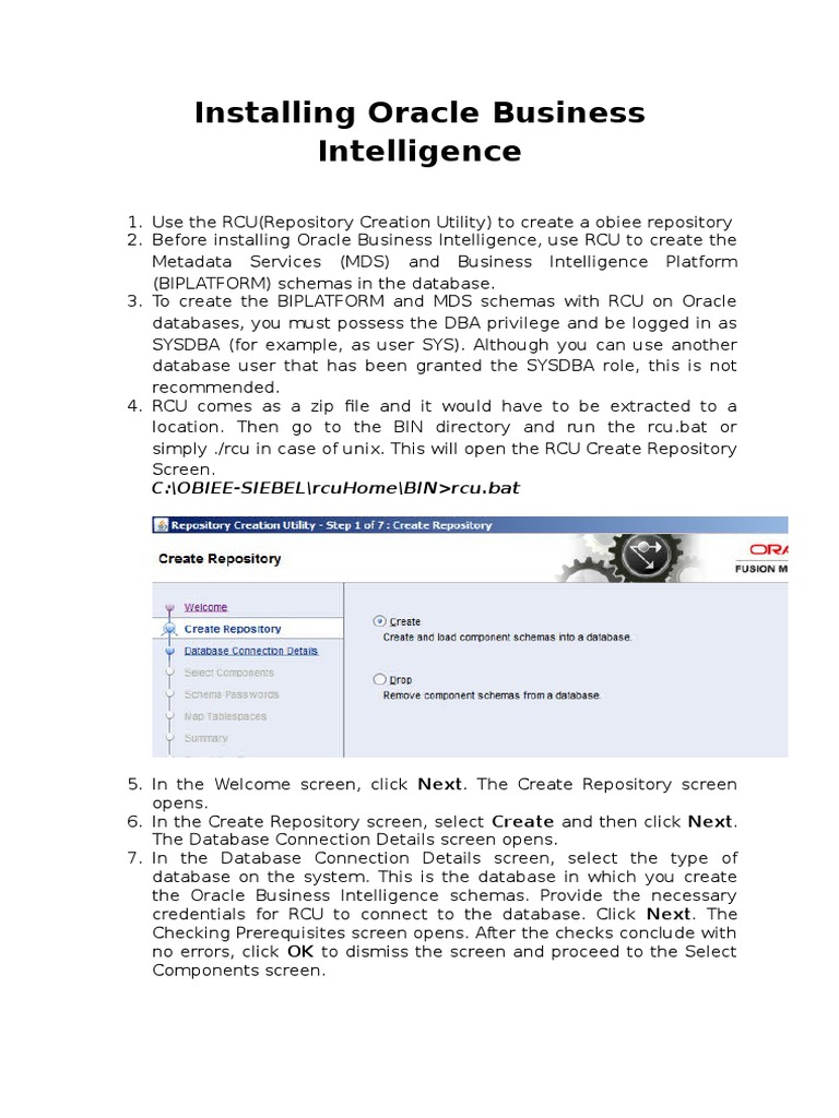 Installing OBIEE For Commerce | PDF | Oracle Database | Operating System