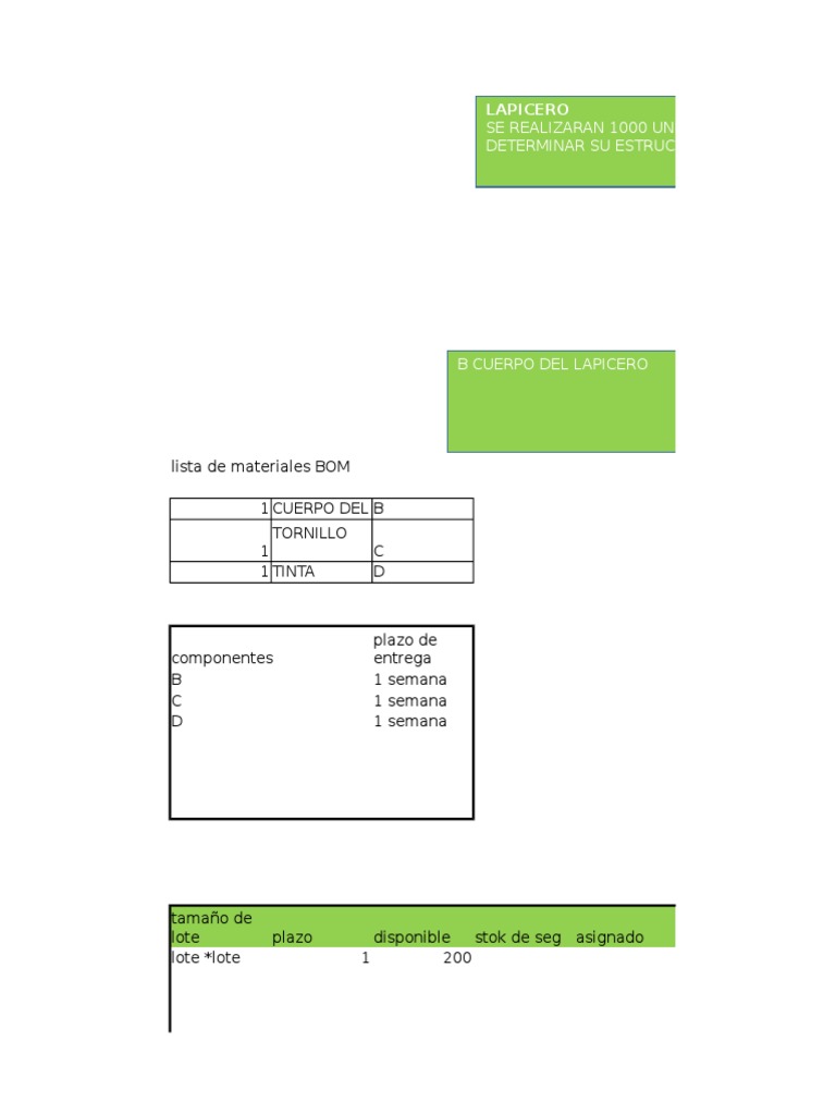 Ejercicios MPR | PDF | Herramientas | Unión
