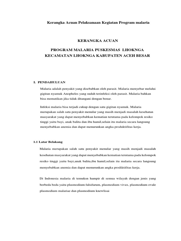 KAK Malaria | PDF