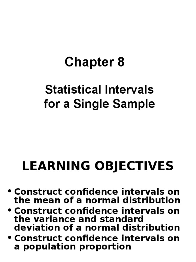 Statistical Intervals | PDF | Confidence Interval | Normal Distribution