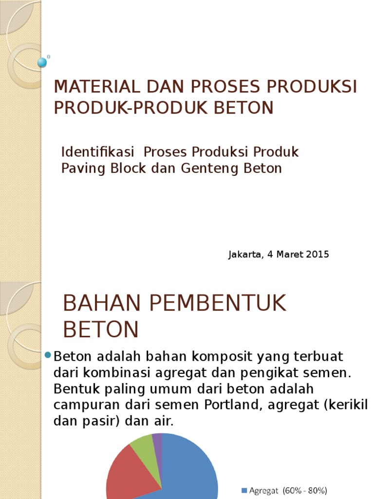 Proses Produksi Paving Blok Dan Genteng Beton C | PDF