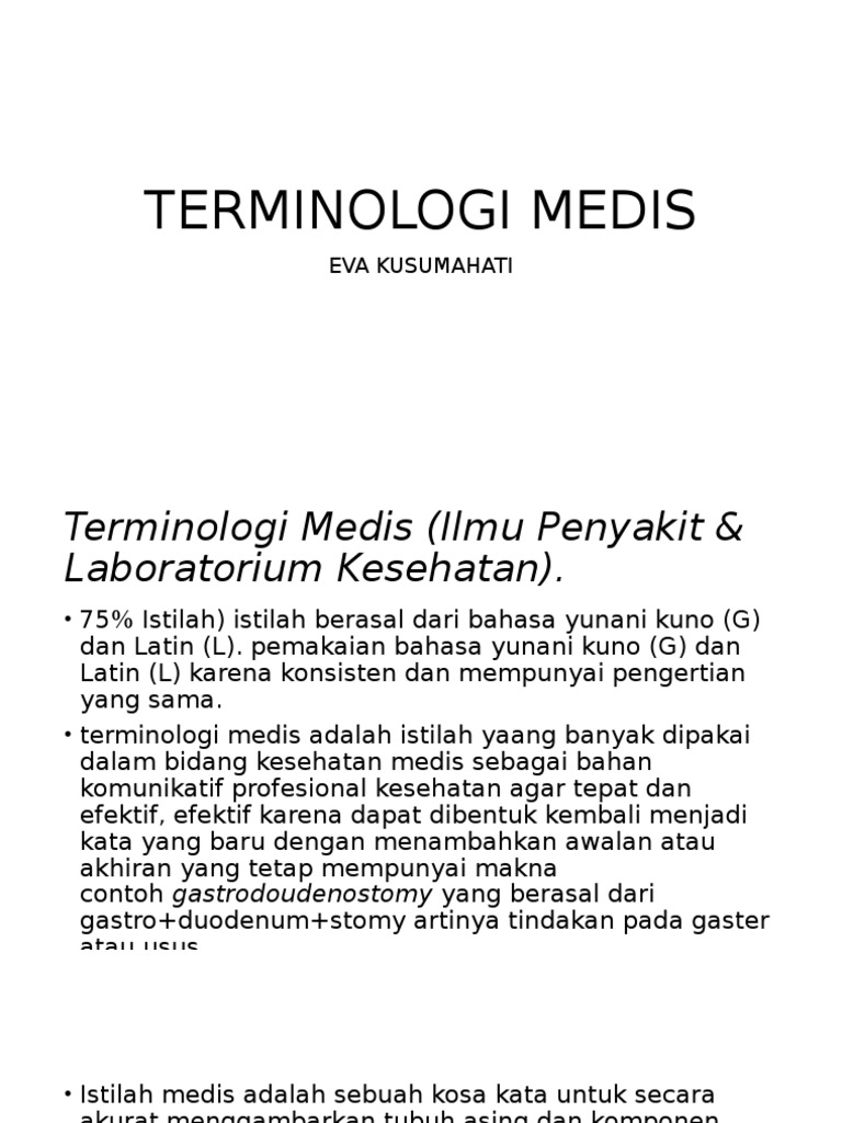 Terminologi Medis | PDF
