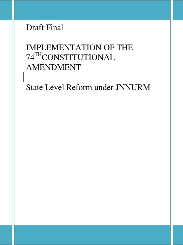 74 TH Constitutional Amendment | PDF | Government | Public Sphere