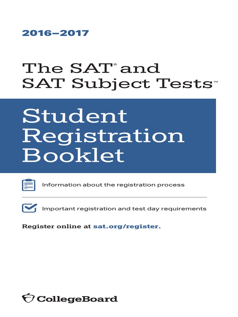 Sat Registration Booklet Students PDF | PDF | Sat | University And ...
