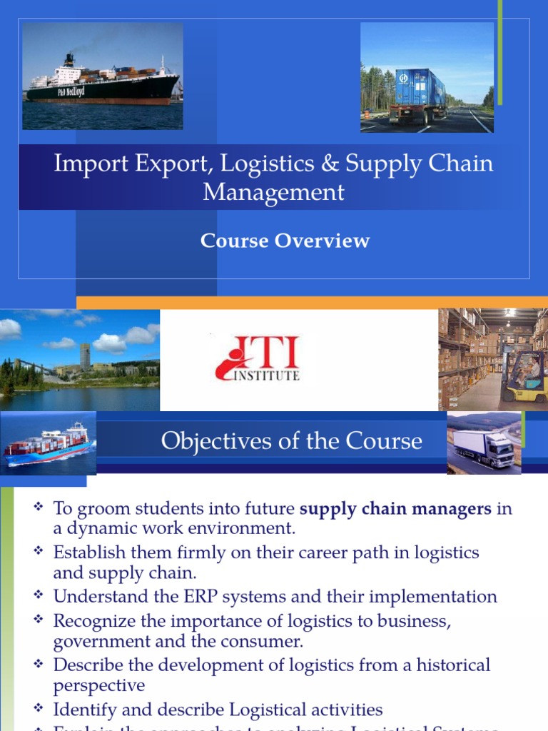 Import Export, Logistics & Supply Chain Management: Course Overview ...