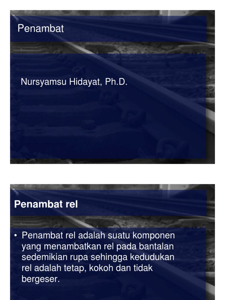 Penambat Rel KA | PDF