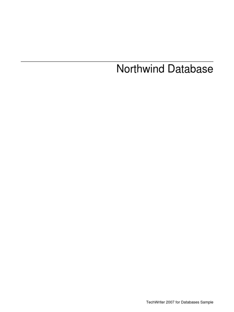 Northwind Database PDF | PDF | Database Index | Computer Data Northwind Database PDF | PDF | Database Index | Computer Data